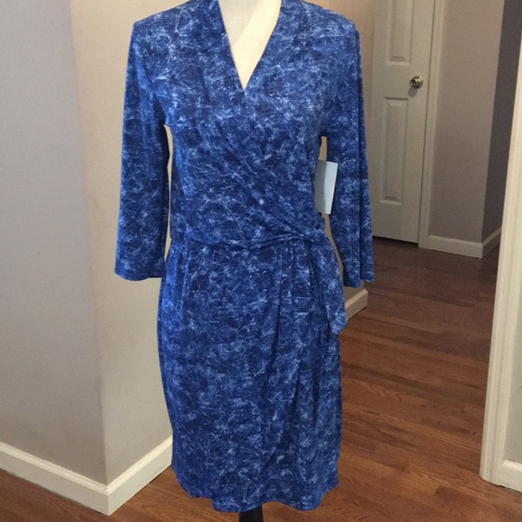 H by Halston | Dresses | H By Halston Faux Wrap Dress Nwt Small | Poshmark